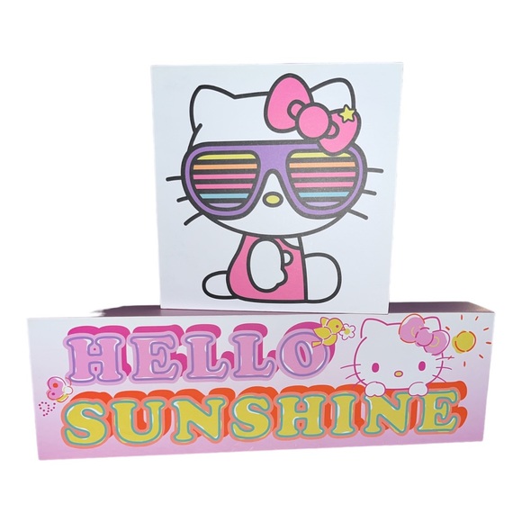 Sanrio | Accents | Hello Kitty Sanrio Wooden Signs Home Decor Set Of ...